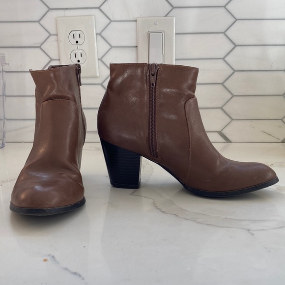 Style & Co. | Shoes | Tan Ankle Booties With Heel | Poshmark